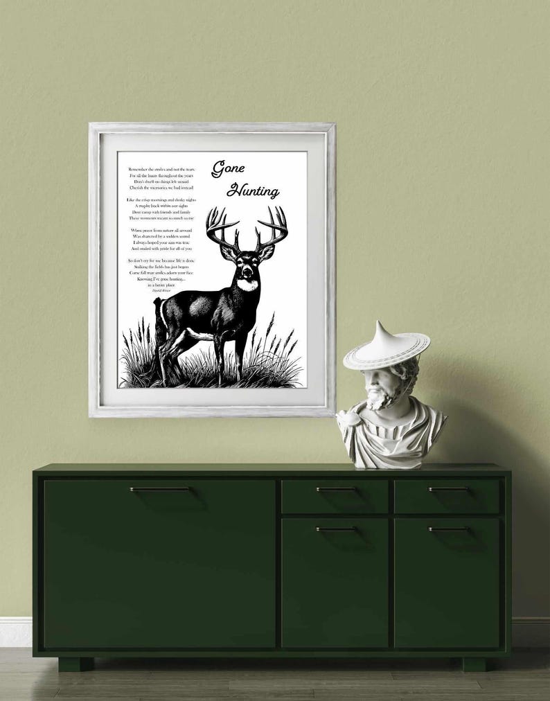 Hunter Memorial Poem Print: "gone Hunting" Tribute (digital Download ...