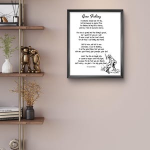 Gone Fishing Poem - Printable Memorial Download by David Ritter ...