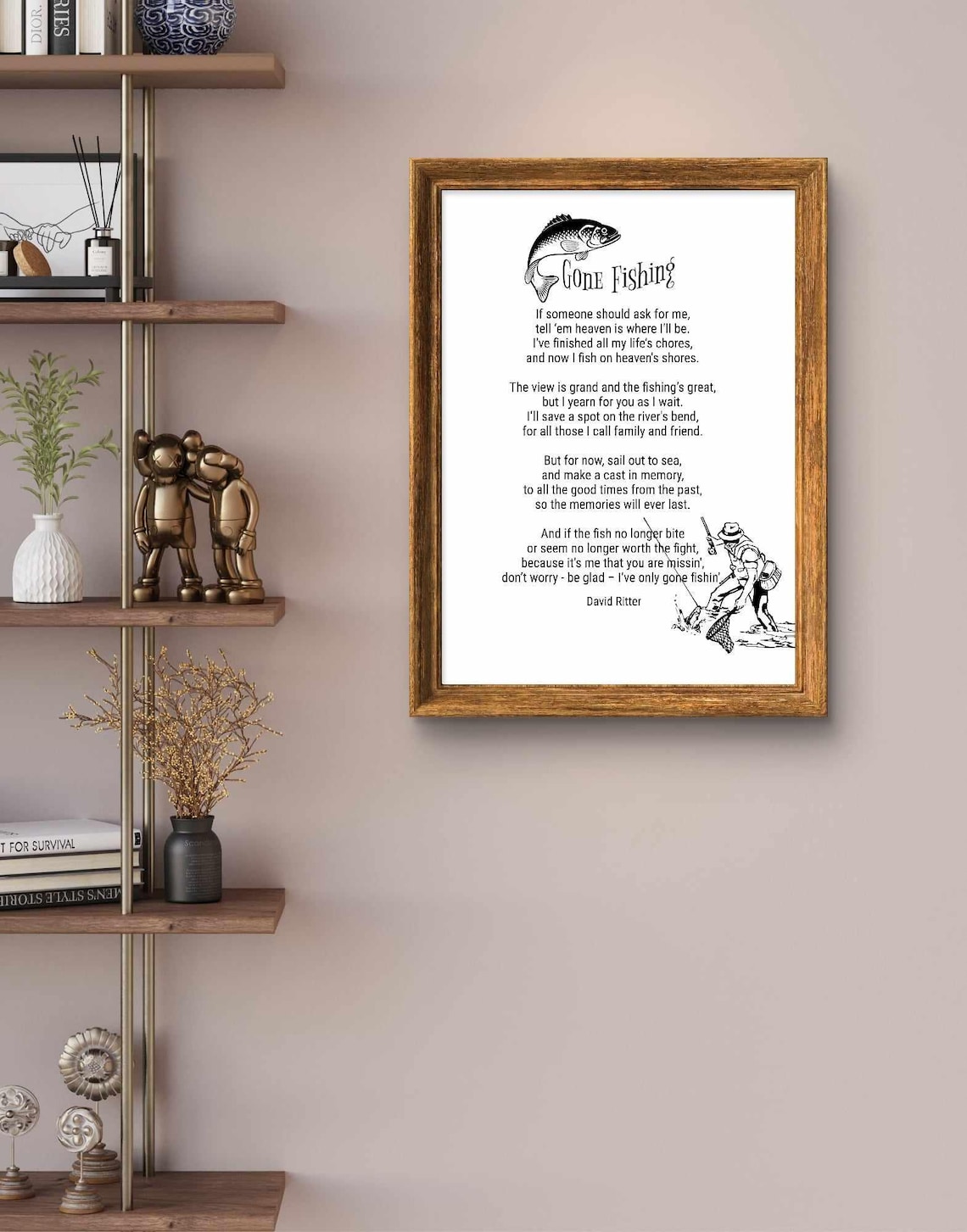 Gone Fishing Poem: Memorial Angler Tribute (revised) - Etsy