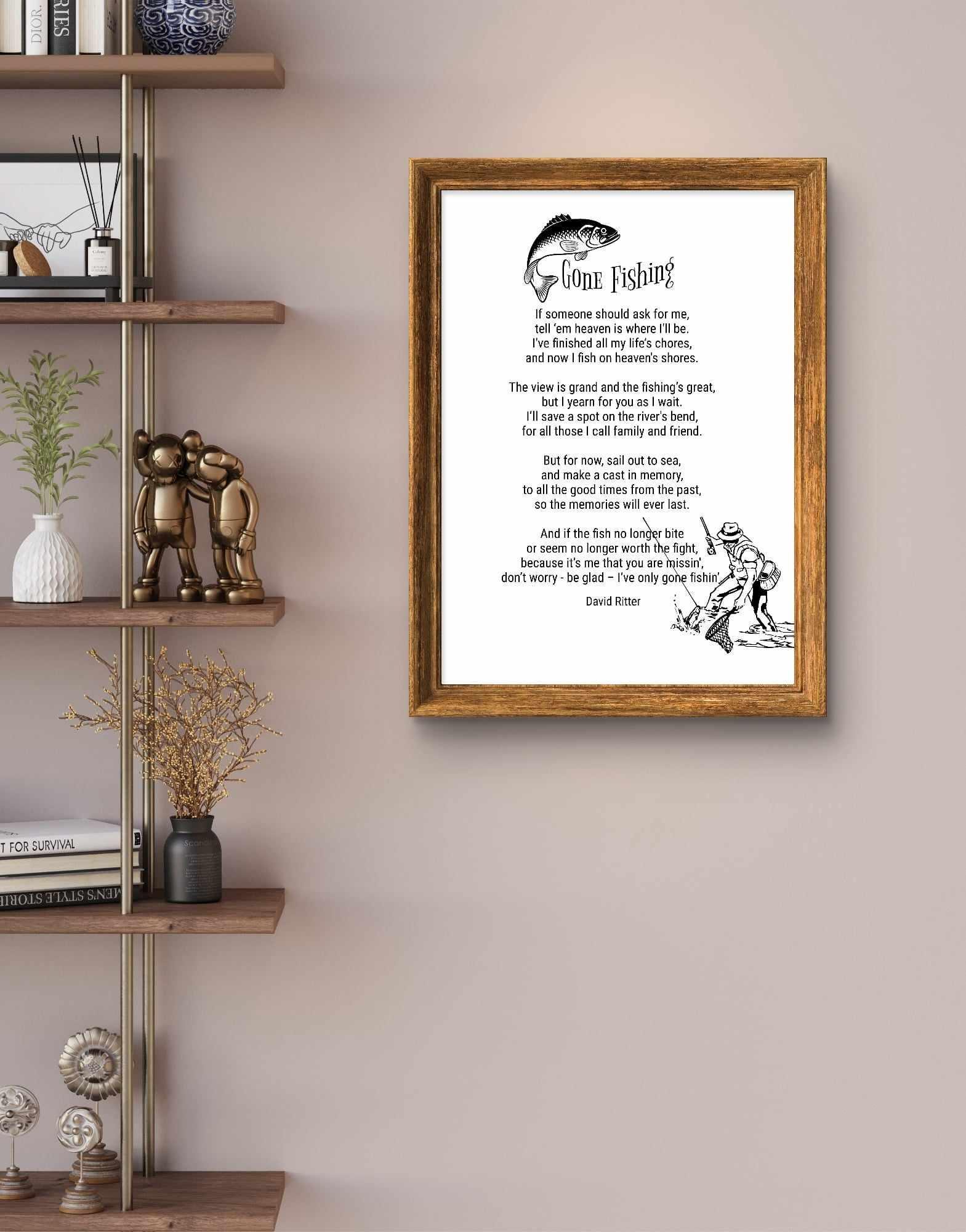 Gone Fishing Poem: Memorial Angler Tribute (revised) - Etsy