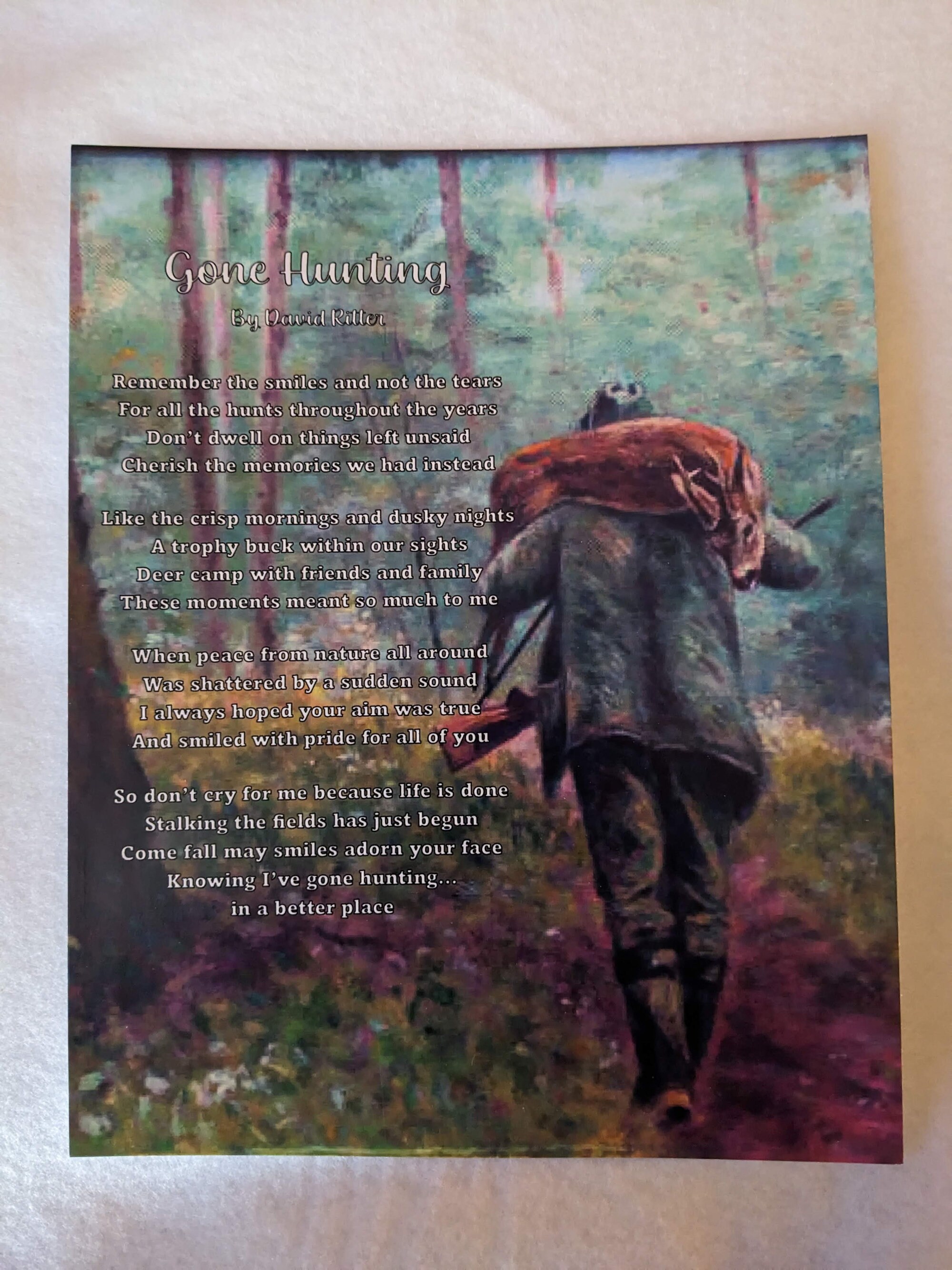 Vintage gone Hunting Poem Print Customizable Home Decor Instant Digital ...