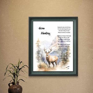 Gone Hunting Memorial Poem: Hunter Sympathy Gift (digital Download) - Etsy