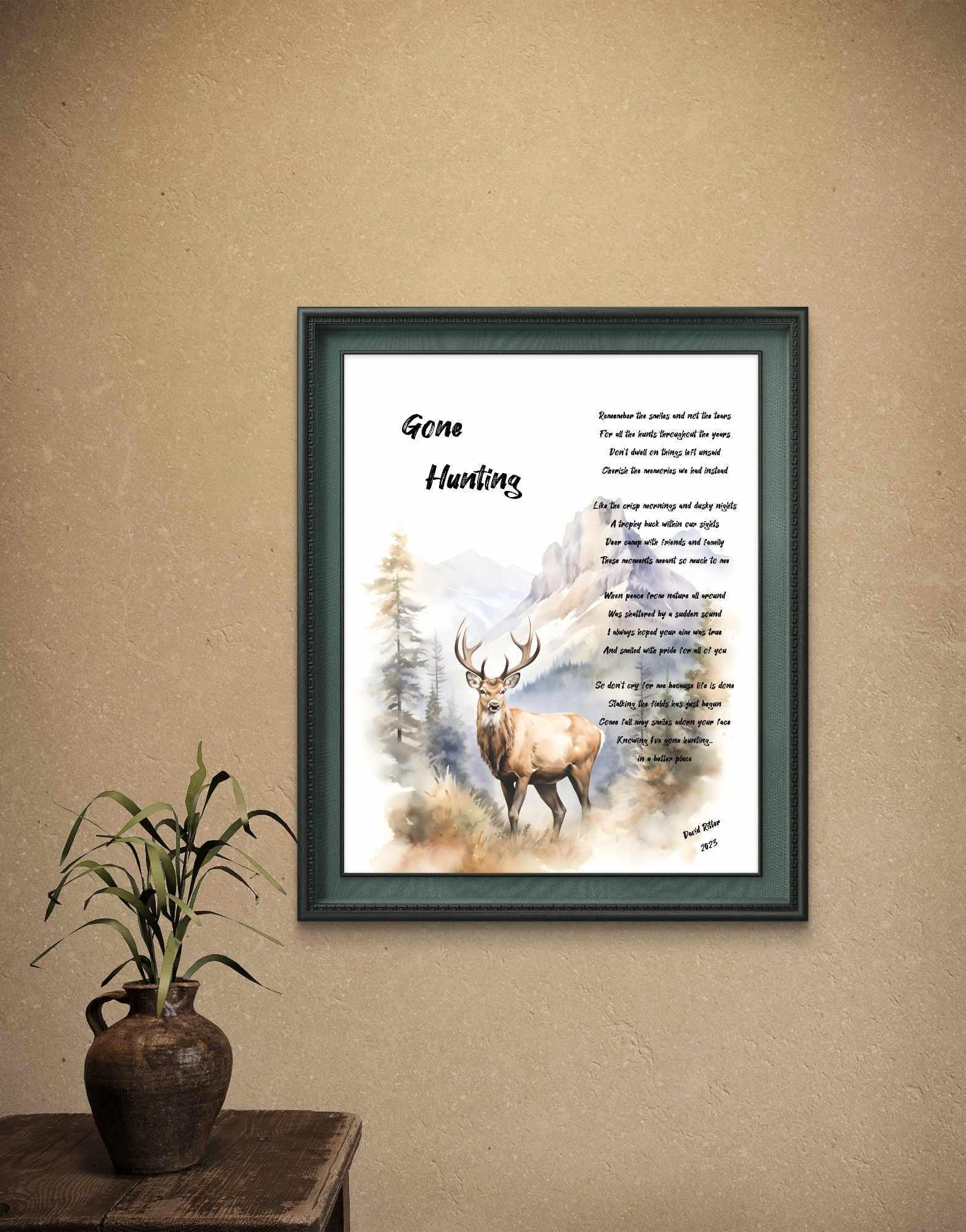 Gone Hunting Memorial Poem: Hunter Sympathy Gift (digital Download) - Etsy