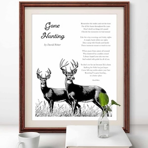 Gone Hunting Memorial Poem: Hunter Tribute Keepsake (digital Download ...