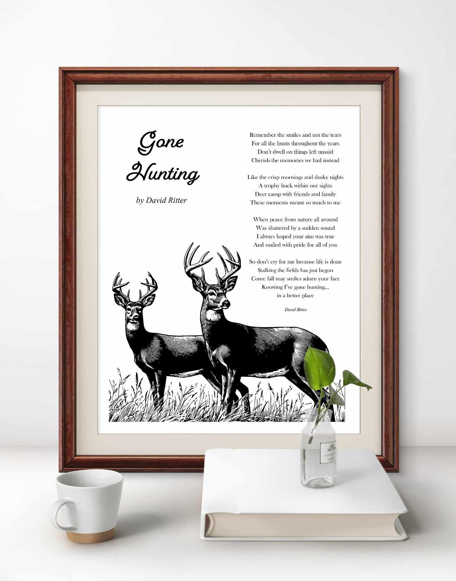 Gone Hunting Memorial Poem: Hunter Tribute Keepsake (digital Download ...