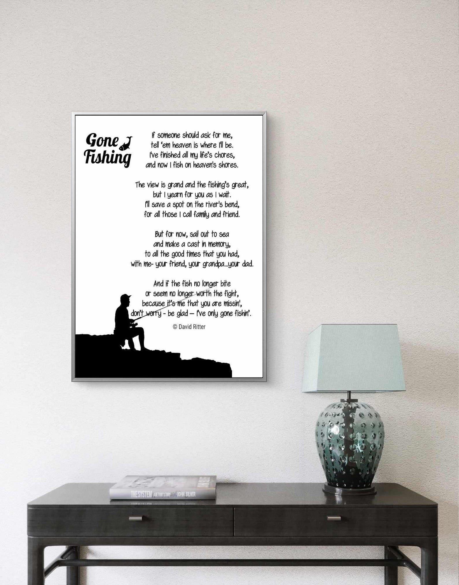 Gone Fishing Memorial Poem: Fisherman Tribute (digital Download) - Etsy