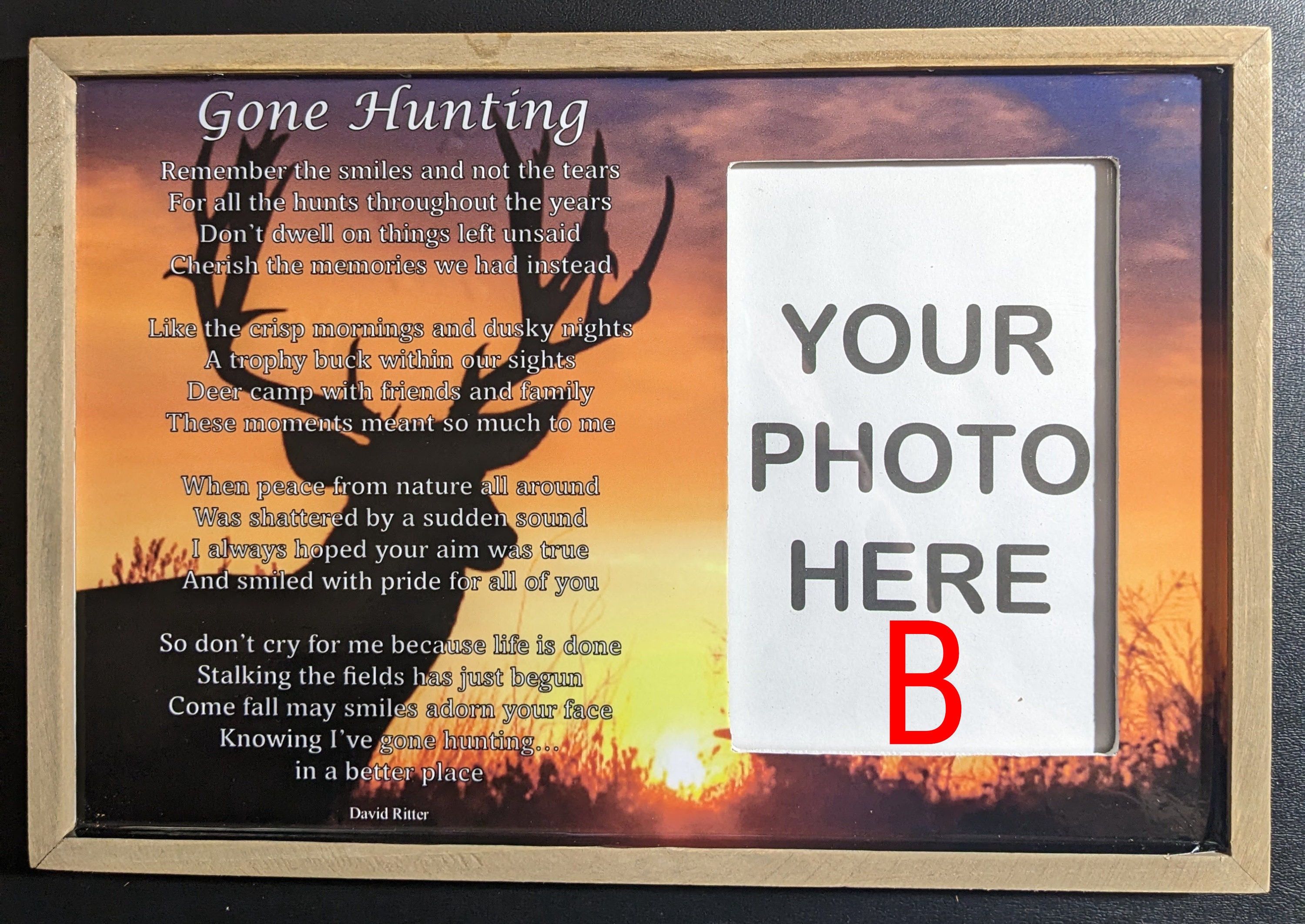 Gone Hunting Memorial Frame: Deer Hunter Tribute With Poem - Etsy