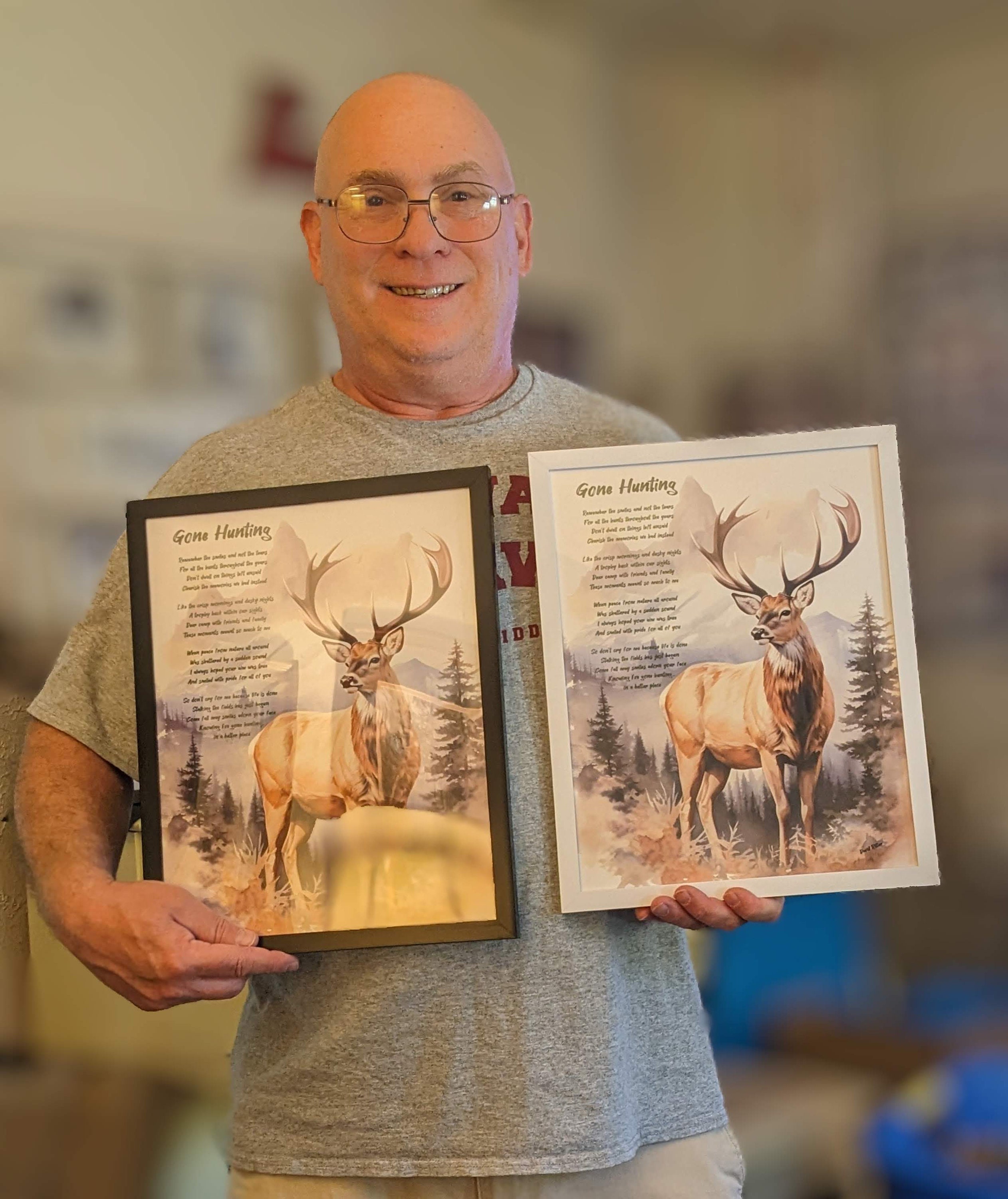 Gone Hunting Memorial Poem: Framed Hunter Tribute Print - Etsy