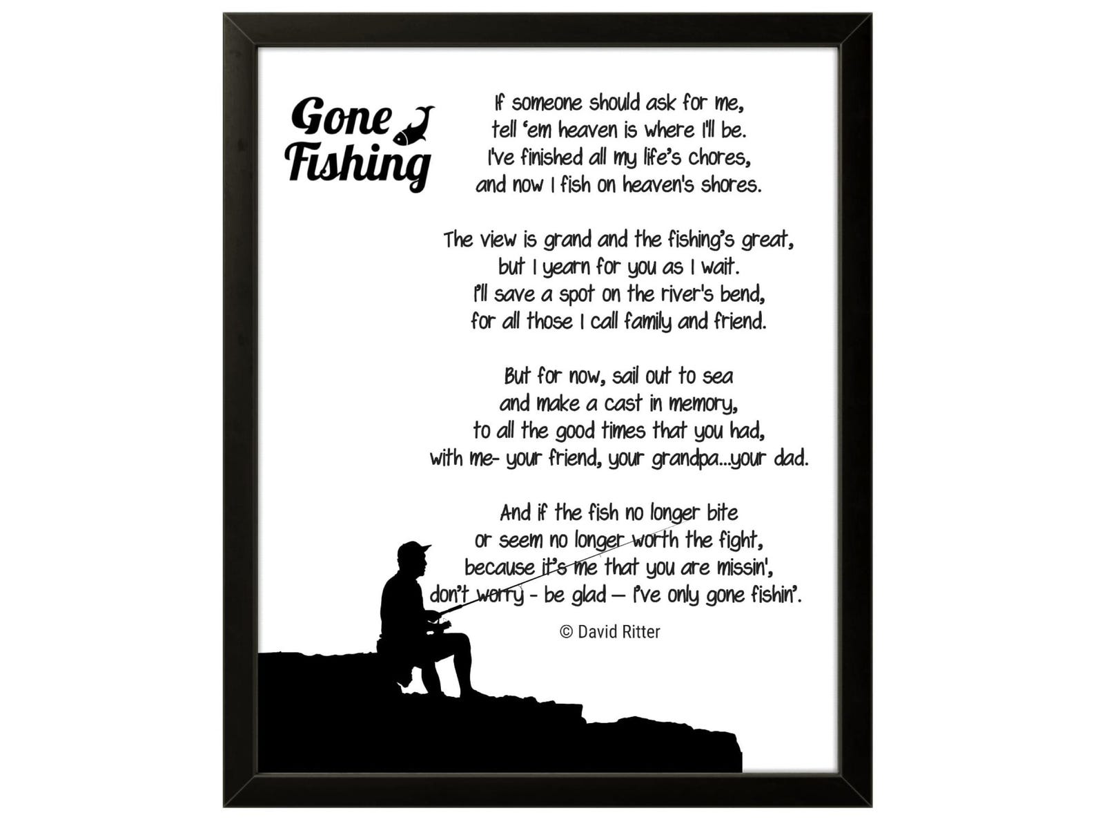 Gone Fishing Memorial Poem: Fisherman Tribute (digital Download) - Etsy