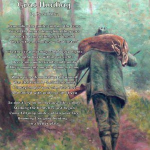 Vintage "gone Hunting" Poem Print: Rustic Hunter Tribute (digital ...