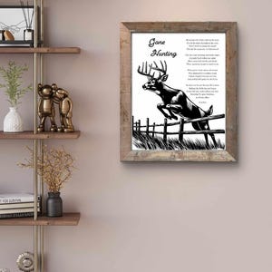 Gone Hunting: A Heartfelt Memorial Poem, Printable Tribute for Hunters ...