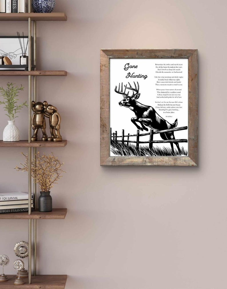 Gone Hunting: A Heartfelt Memorial Poem, Printable Tribute for Hunters ...