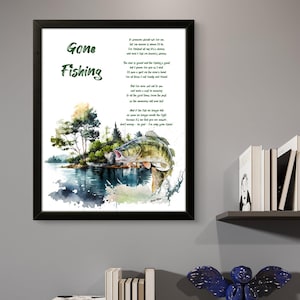 Gone Fishing Memorial Poem Print: Angler Remembrance Gift - Etsy UK