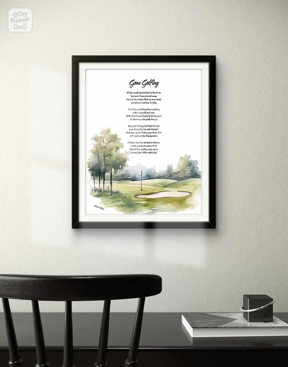 Gone Golfing Memorial Poem: Golf Tribute Sympathy Gift (digital ...