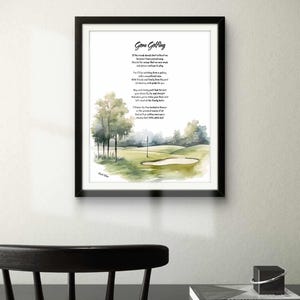 Gone Golfing Memorial Poem: Golf Tribute Sympathy Gift (digital ...