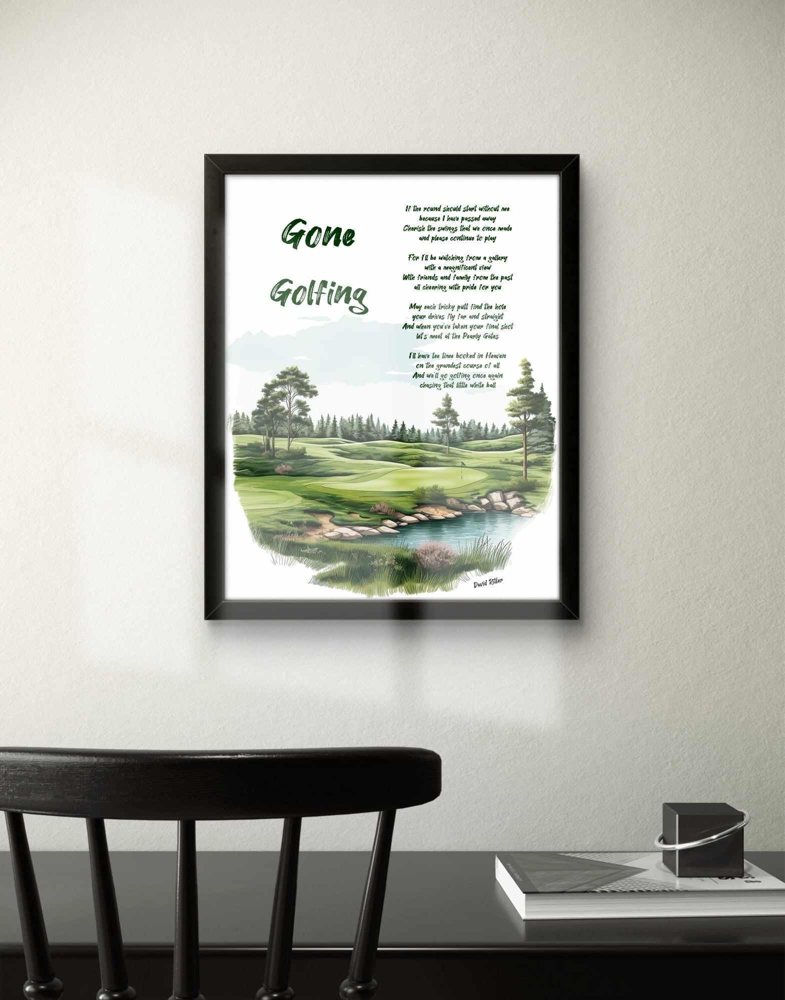 Gone Golfing Memorial Poem Print: Framed Sympathy Gift - Etsy