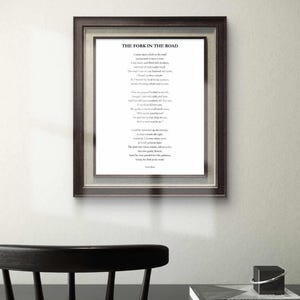 Inspirational Poem Print: "the Fork in the Road" - Courage & Resilience ...