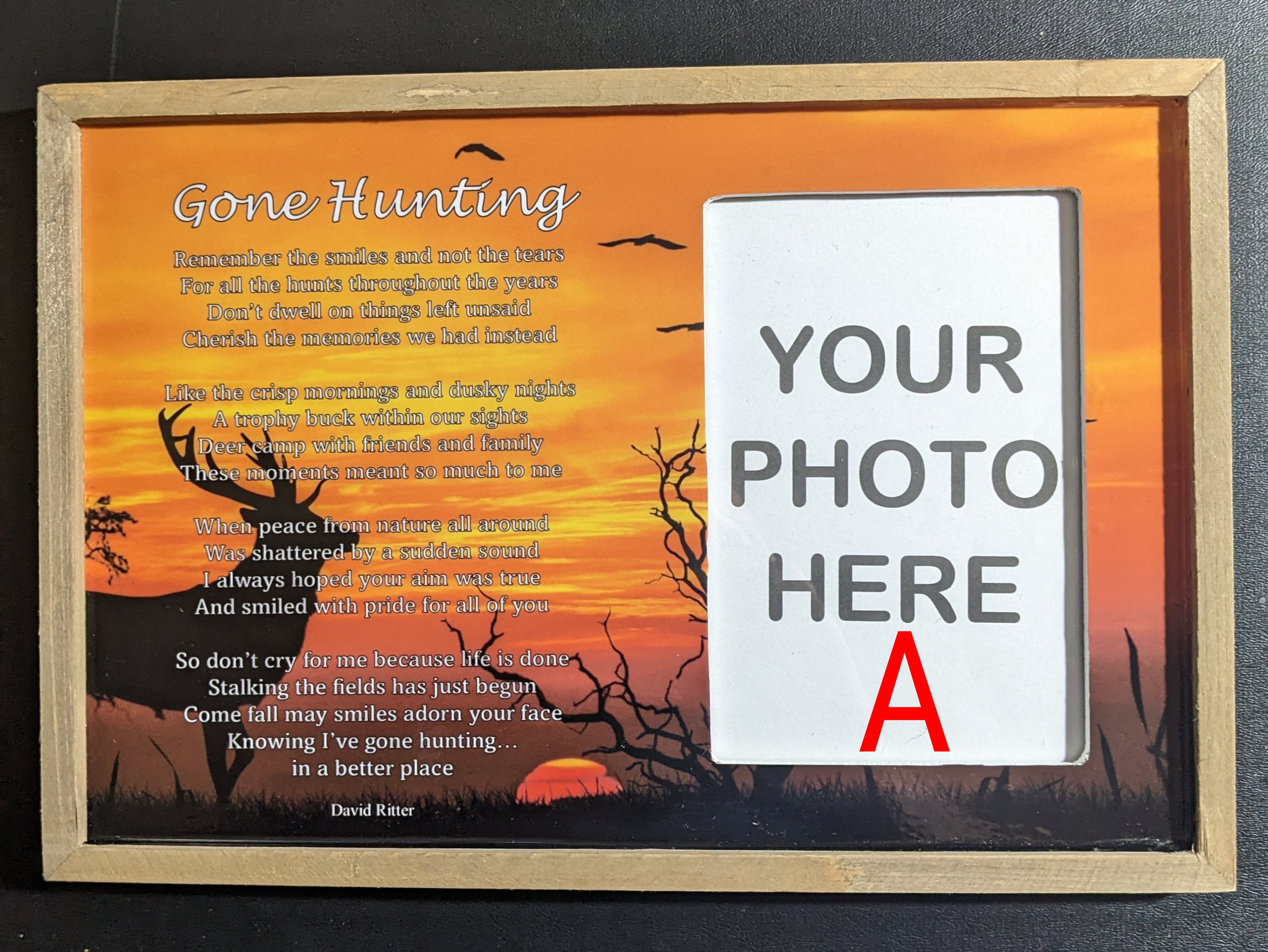Gone Hunting Memorial Frame: Deer Hunter Tribute With Poem - Etsy