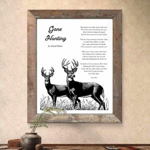 Gone Hunting Memorial Poem: Hunter Tribute Keepsake (digital Download ...