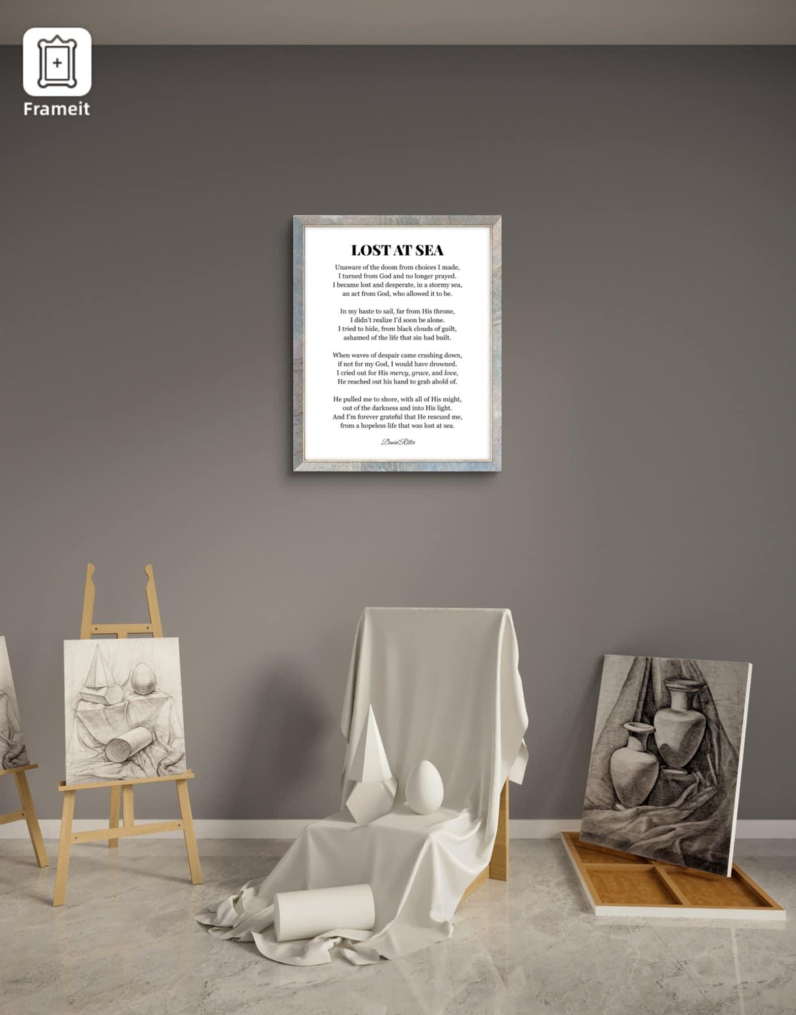 Lost at Sea Christian Poem: Faith & Redemption Art (digital Download ...