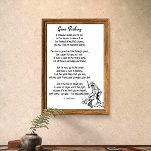 Gone Fishing Poem - Printable Memorial Download by David Ritter ...