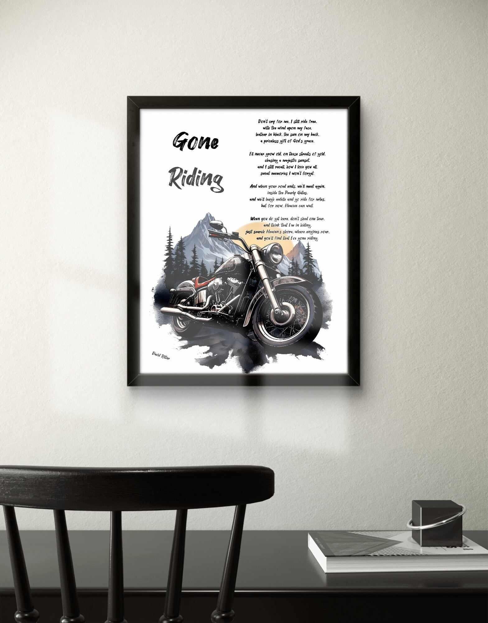 Motorcycle Memorial Poem Print: "gone Riding" Tribute - Etsy