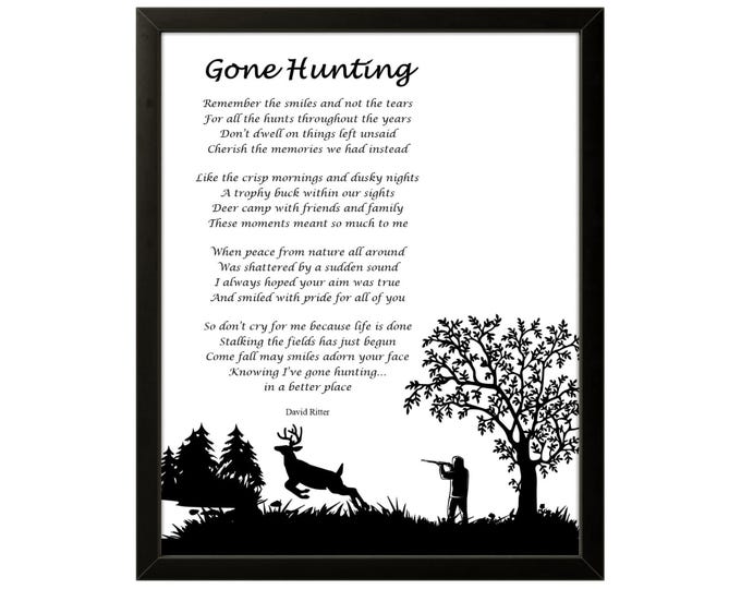 Gone Fishing Poem Printable Memorial Download by David Ritter, Digital ...