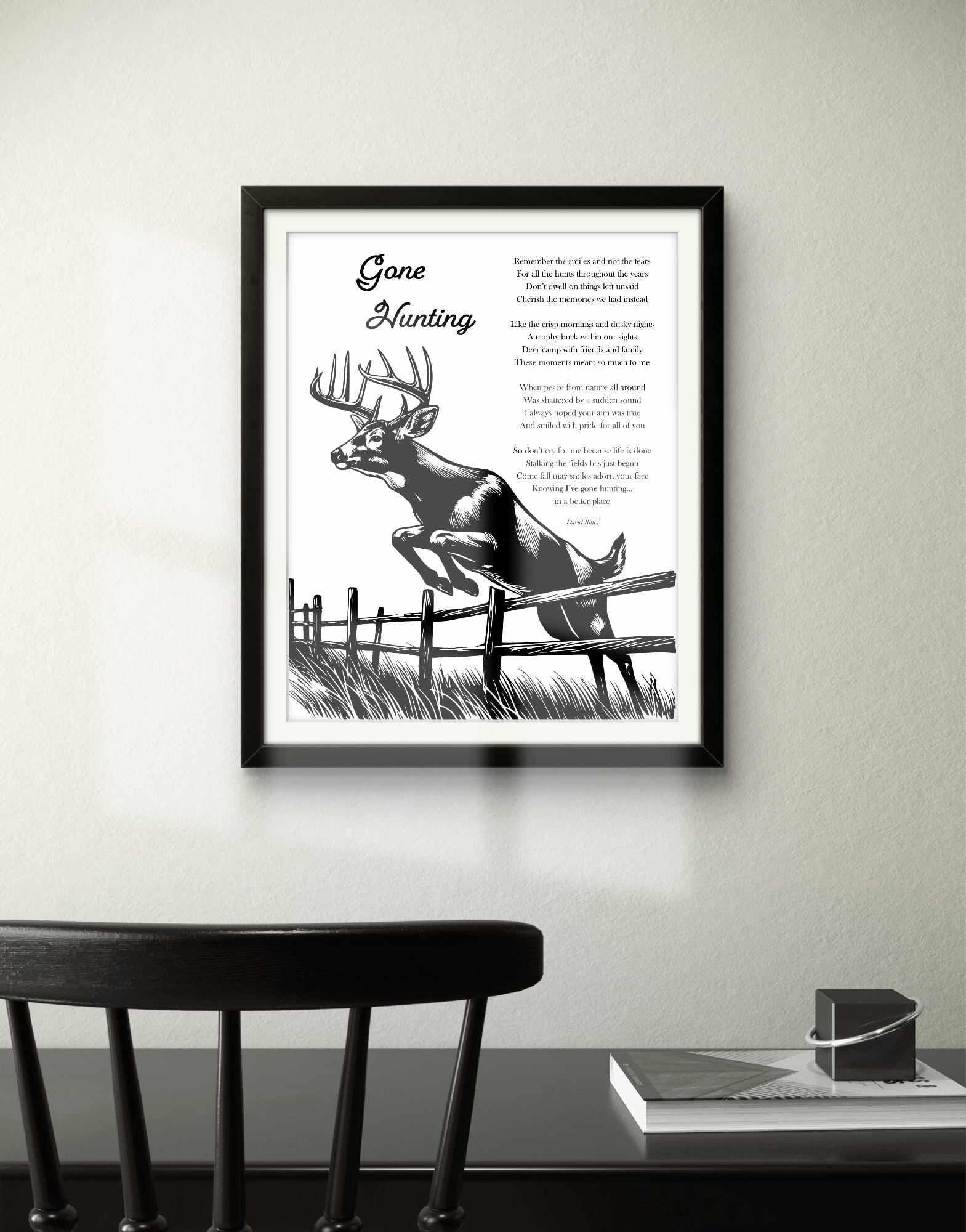 Gone Hunting: A Heartfelt Memorial Poem, Printable Tribute for Hunters ...