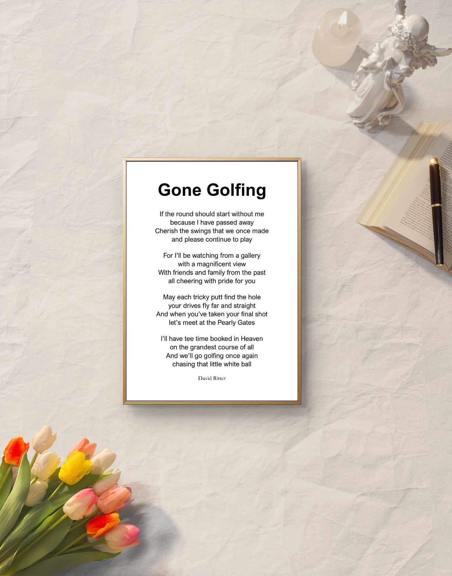 Gone Golfing Memorial Poem: Sympathy Gift for Golf Lovers (digital ...