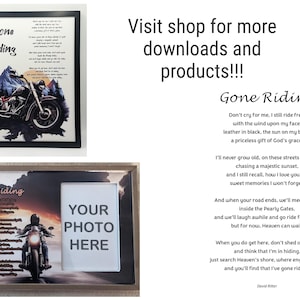 Gone Riding Memorial Poem: Motorcycle Tribute Art (digital Download) - Etsy
