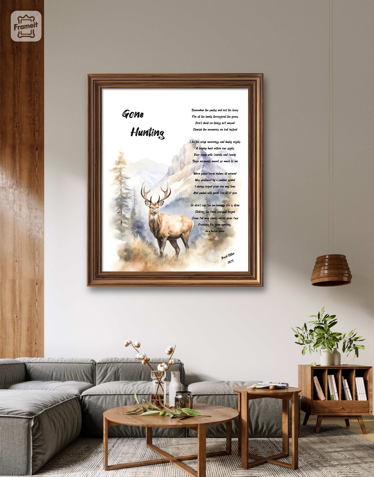 Gone Hunting Poem, Digital Download, Tribute to Grandpa, Bereavement ...