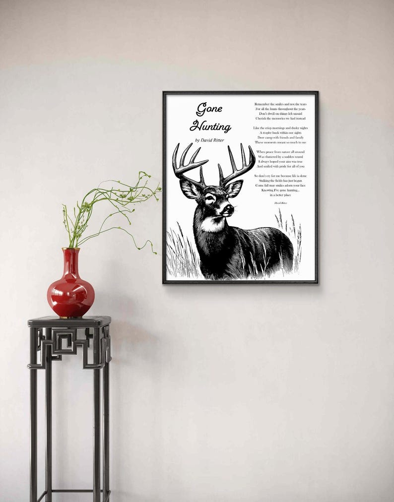 Hunting Memorial Poem: "gone Hunting" Print (digital Download) - Etsy
