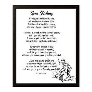 Gone Fishing Poem Print: Memorial Gift for Fisherman (digital Download ...