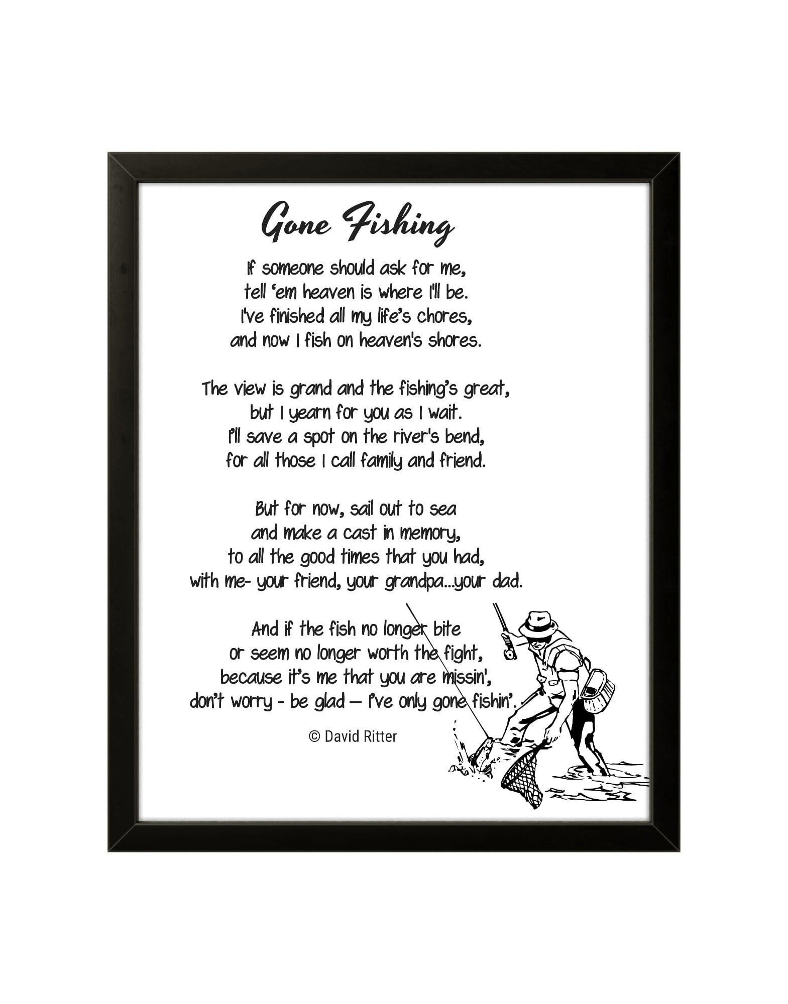 Gone Fishing Poem Print: Memorial Gift for Fisherman (digital Download ...