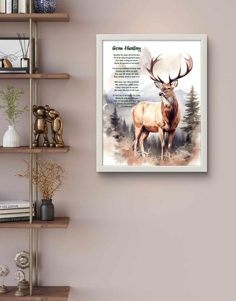 Gone Hunting Memorial Poem: Framed Hunter Tribute Print - Etsy