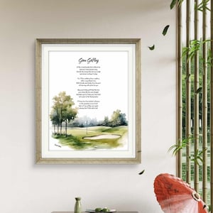 Gone Golfing Memorial Poem: Golf Tribute Sympathy Gift (digital ...