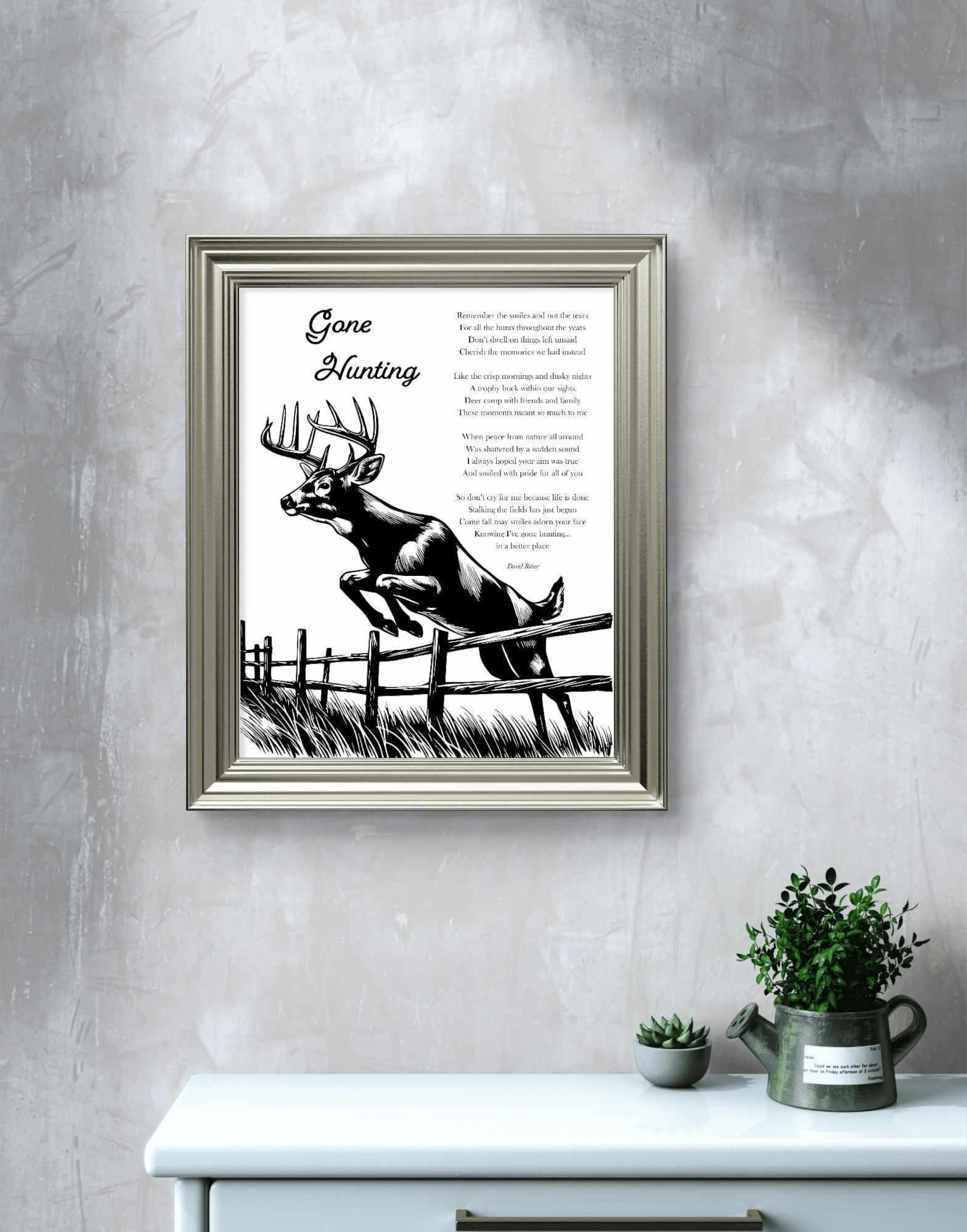 Gone Hunting: A Heartfelt Memorial Poem, Printable Tribute for Hunters ...