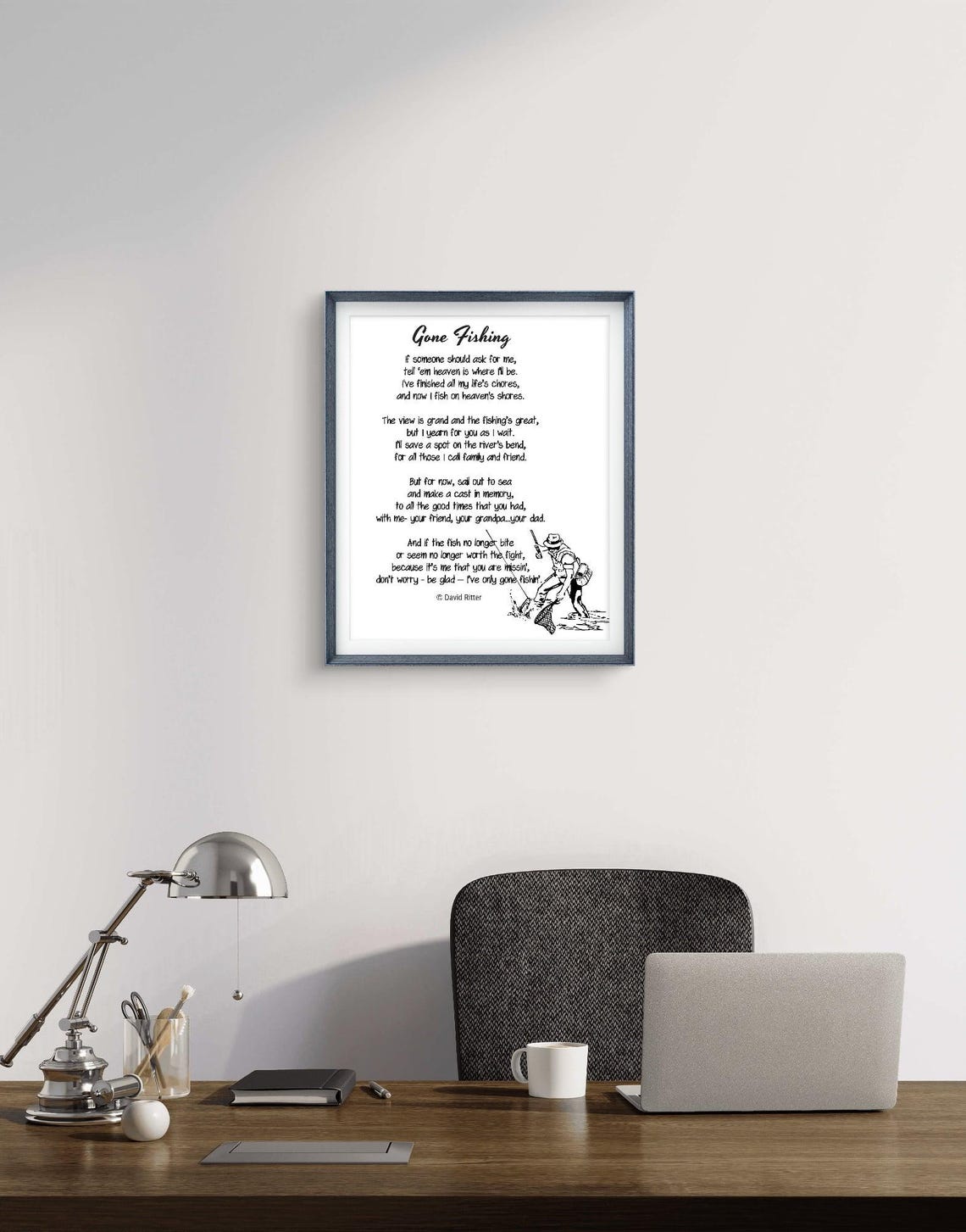 Gone Fishing Poem Print: Memorial Gift for Fisherman (digital Download ...