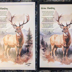 Gone Hunting Poem to Honor a Loved One Who Loved Hunting and Help ...