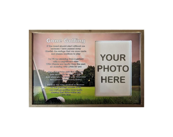 Gone Golfing Memorial Frame: Poem Tribute Gift for Golfer - Etsy
