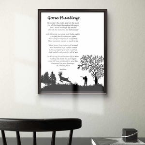 Gone Hunting Memorial Poem: Hunter Tribute Art (digital Download) - Etsy