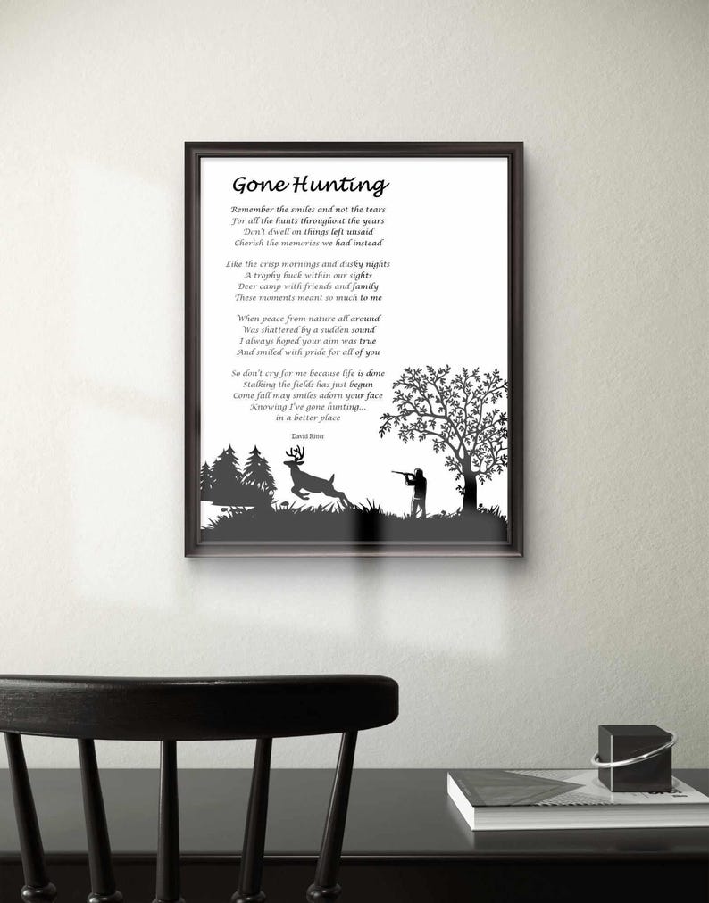 Gone Hunting Memorial Poem: Hunter Tribute Art (digital Download) - Etsy