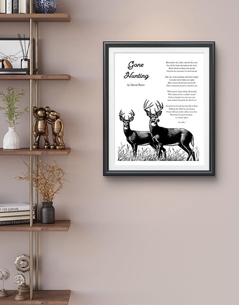 Gone Hunting Memorial Poem: Hunter Tribute Keepsake (digital Download ...