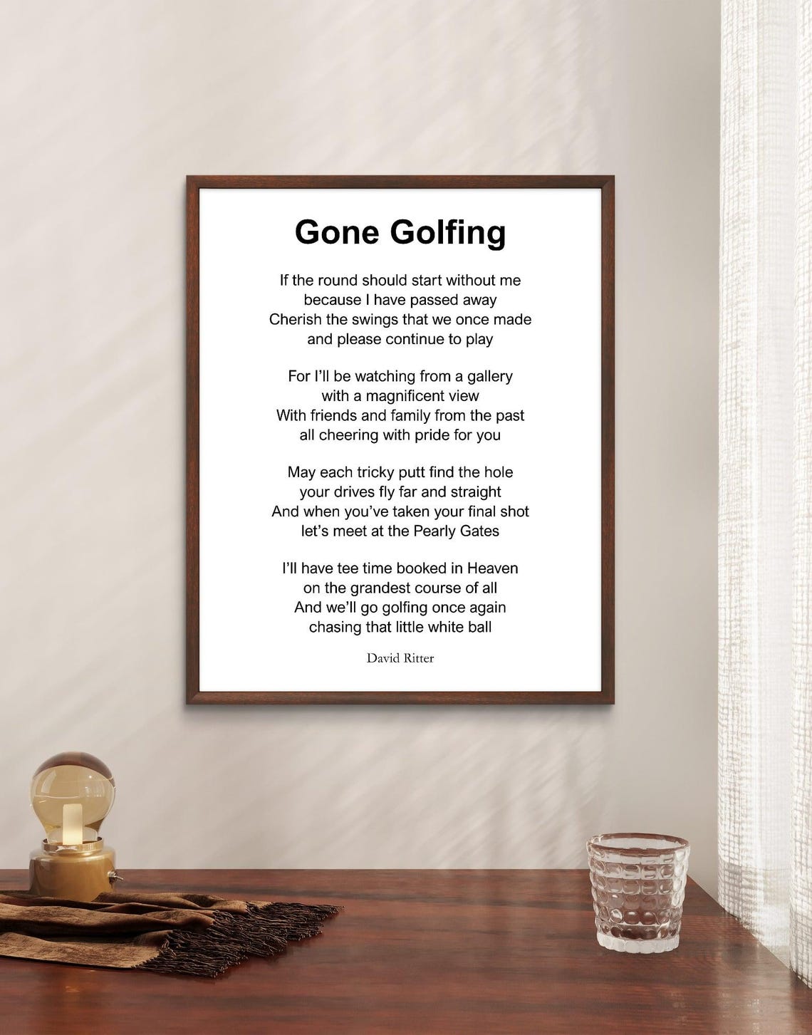 Gone Golfing Memorial Poem: Sympathy Gift for Golf Lovers (digital ...