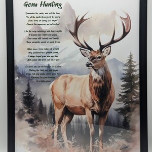Gone Hunting Poem to Honor a Loved One Who Loved Hunting and Help ...