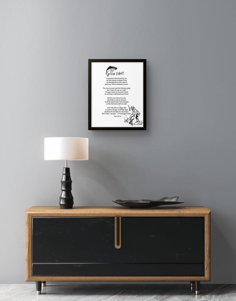 Gone Fishing Poem: Memorial Angler Tribute (revised) - Etsy