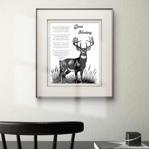 Hunter Memorial Poem Print: "gone Hunting" Tribute (digital Download ...