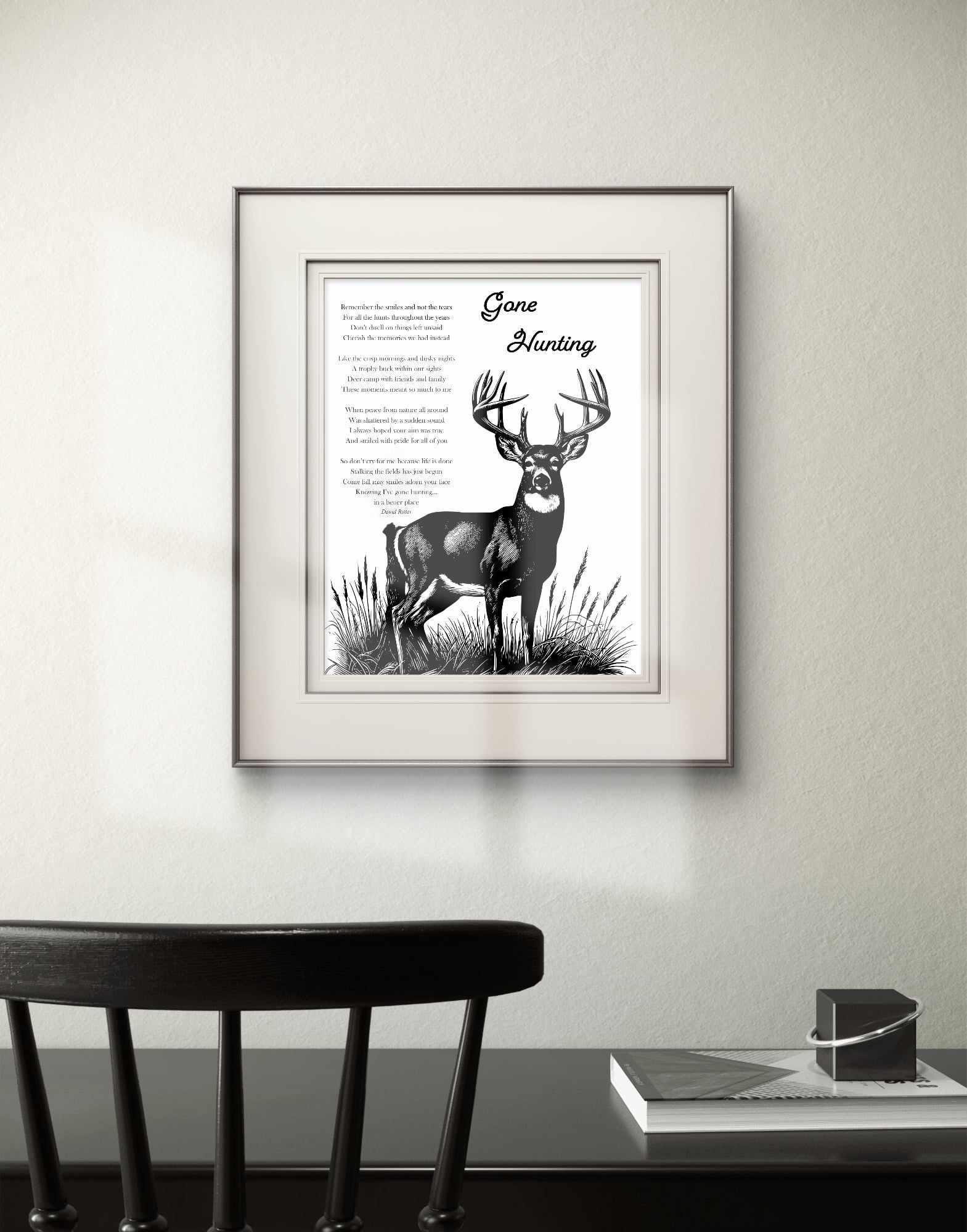Hunter Memorial Poem Print: "gone Hunting" Tribute (digital Download ...