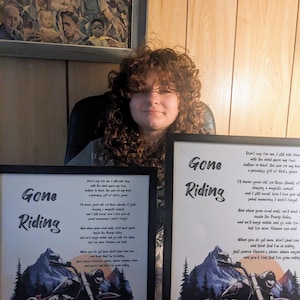 Biker Memorial Poem Art Print: "gone Riding" Sympathy Gift (digital ...