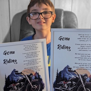 Motorcycle Memorial Poem Print: "gone Riding" Tribute - Etsy